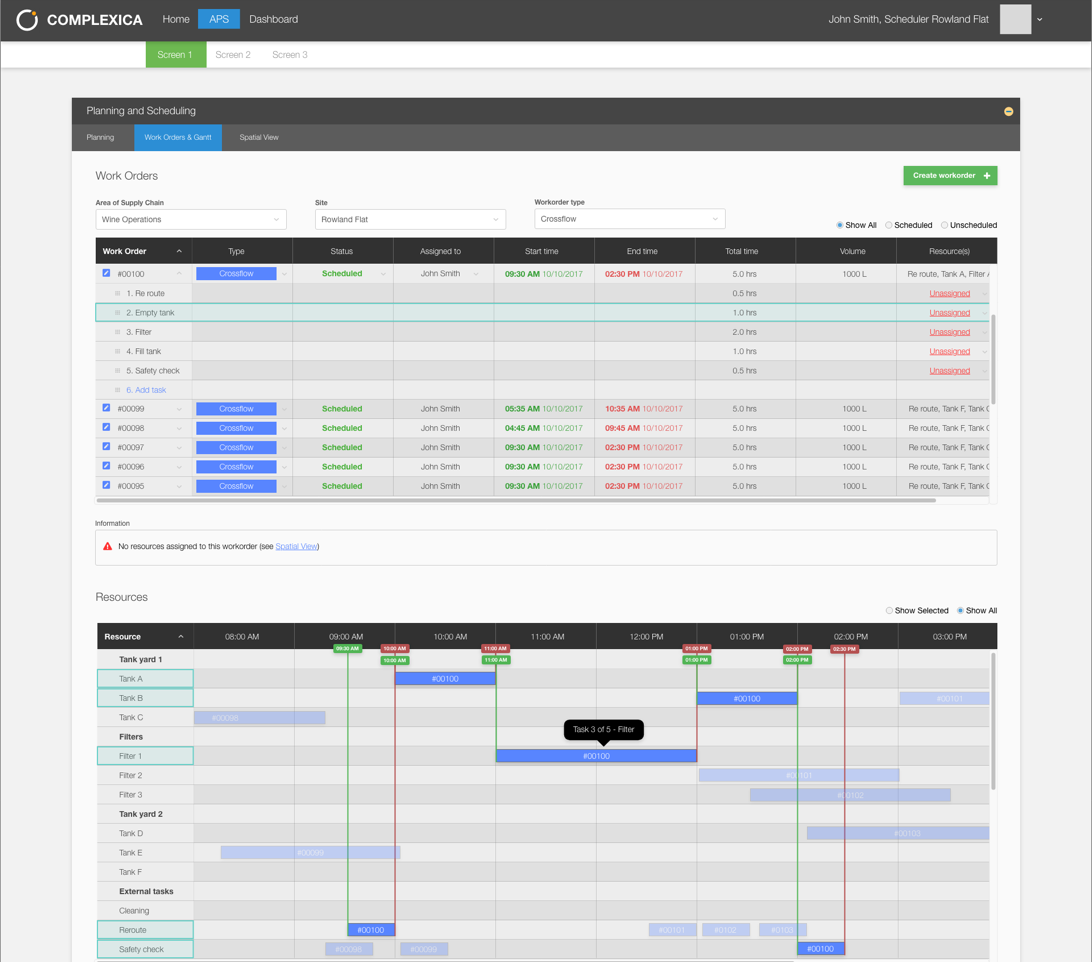 Planning & Scheduling Optimisation | Complexica